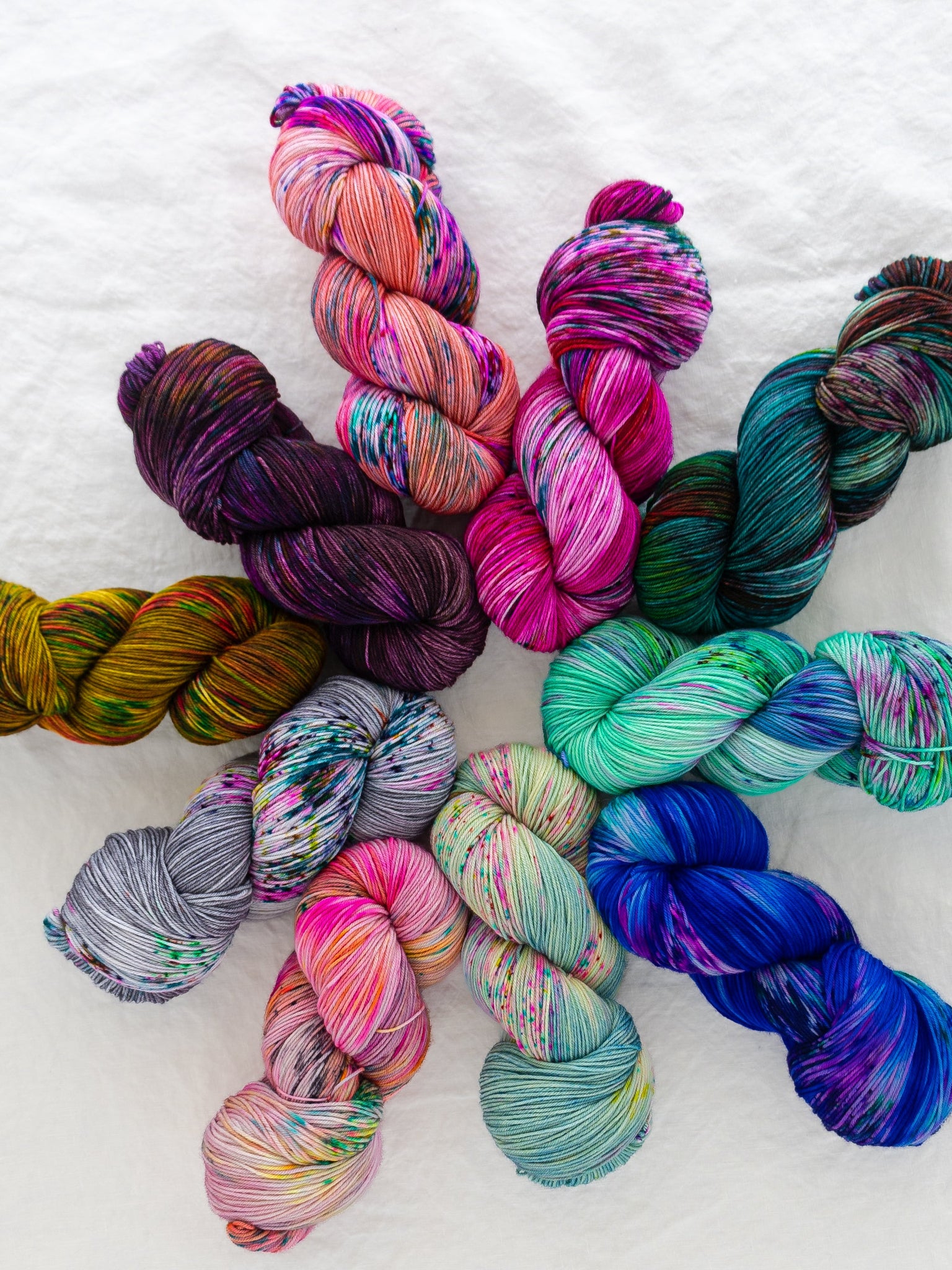 Hand Dyed Artistic Yarns - Ruby and Roses Yarn
