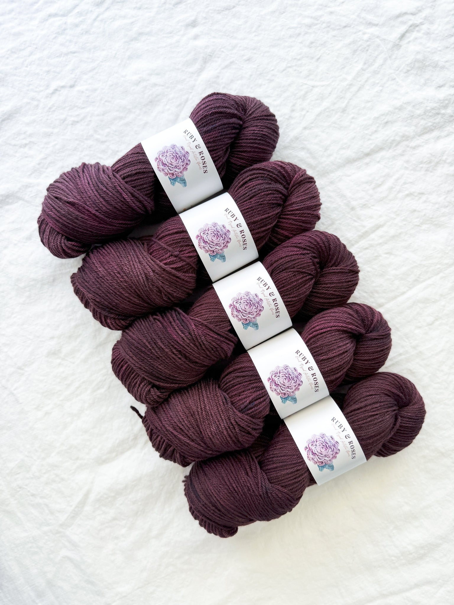 Hand Dyed Artistic Yarns - Ruby and Roses Yarn