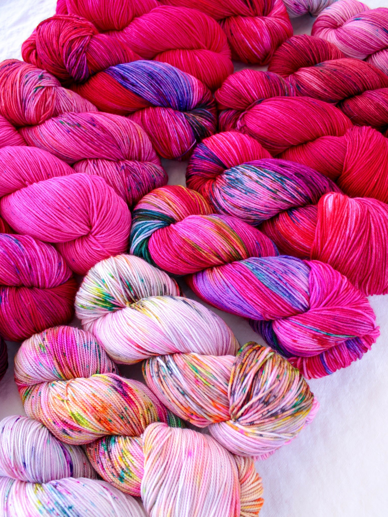 Hand Dyed Artistic Yarns - Ruby and Roses Yarn