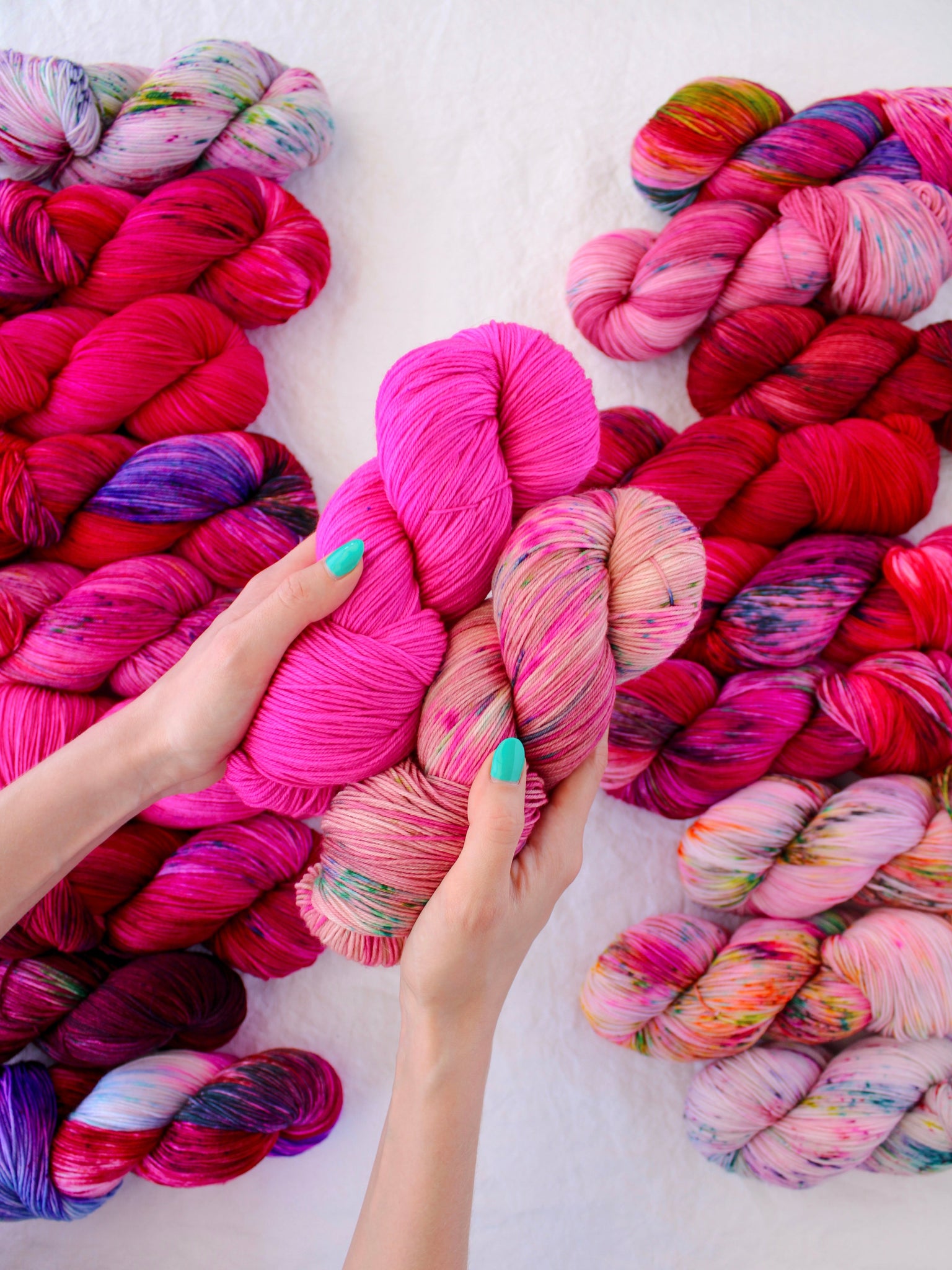 Hand Dyed Artistic Yarns - Ruby and Roses Yarn