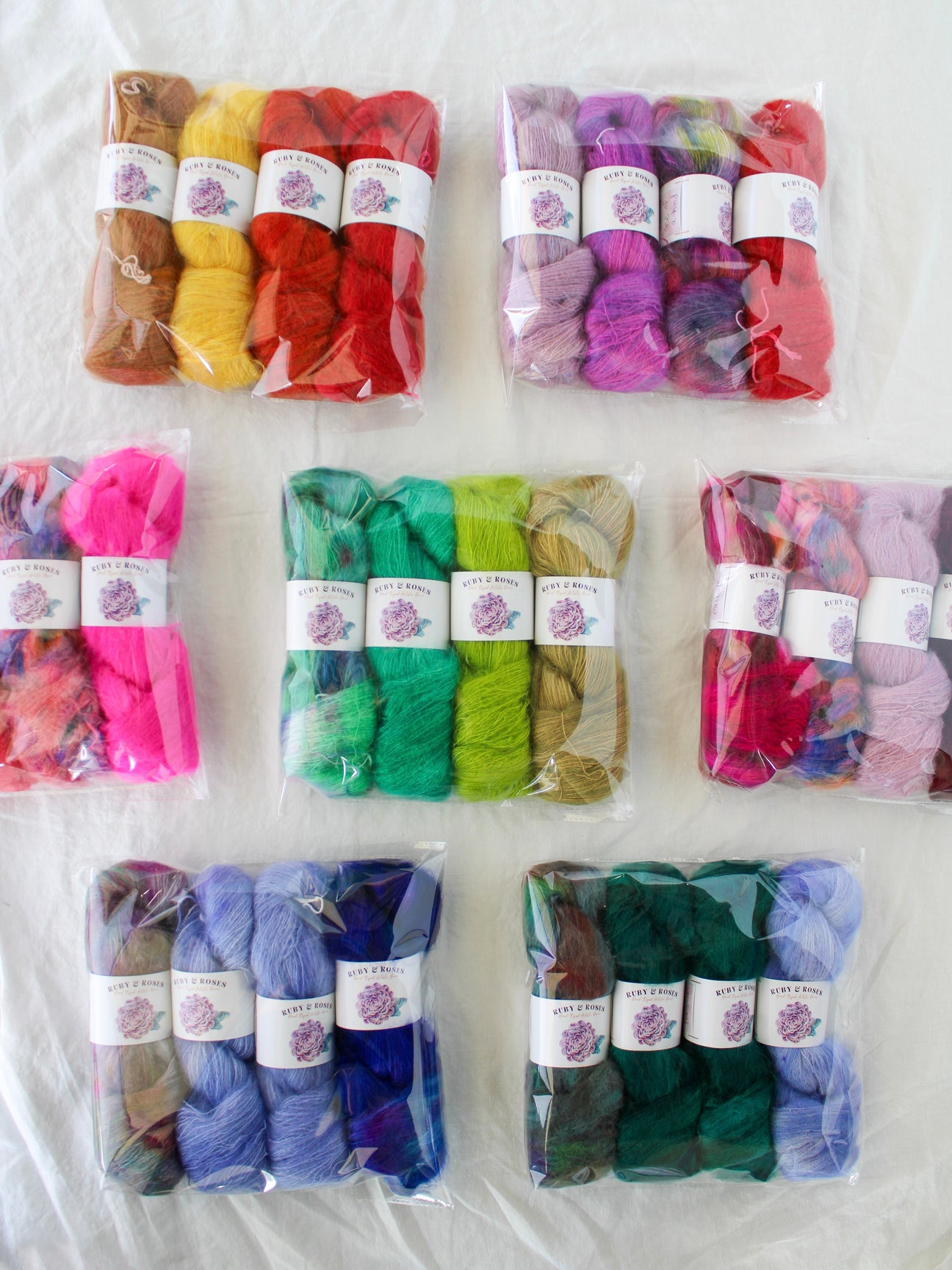 Hand Dyed Artistic Yarns - Ruby and Roses Yarn